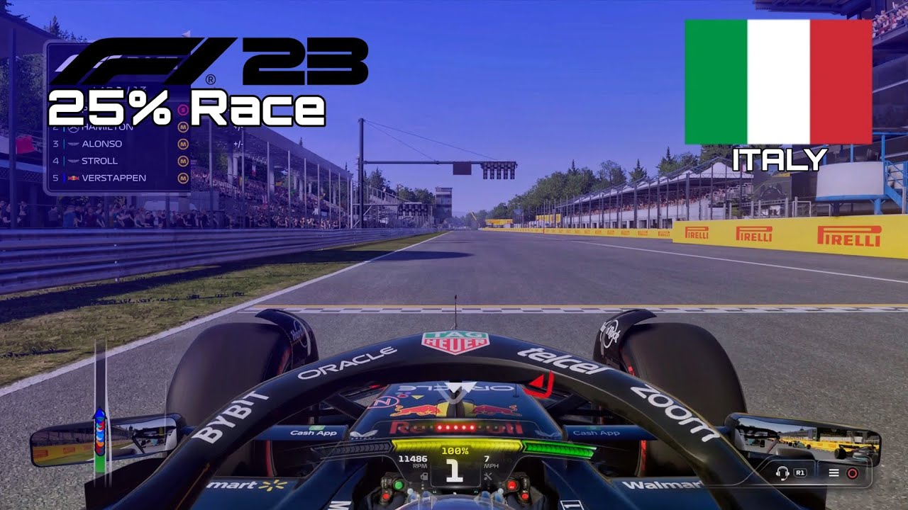F1 2023 GAME | 25% Race Italian - Sergio Perez | PS4 Gameplay - YouTube