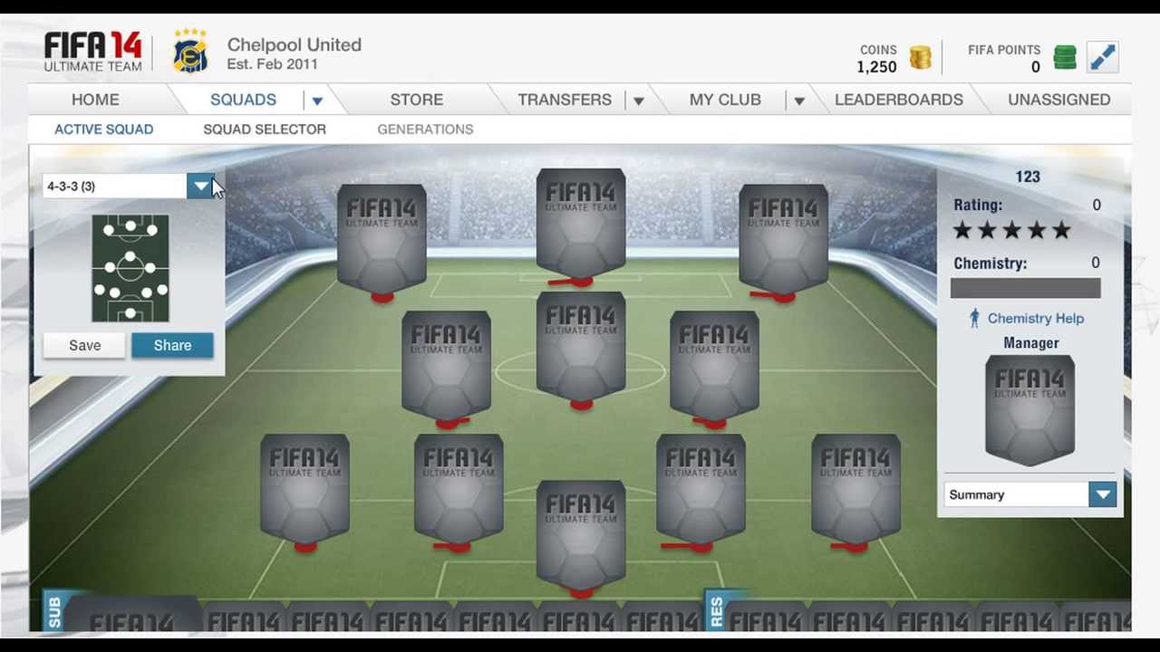 FIFA 14 | Ultimate Team | Web App | Making a Team - YouTube