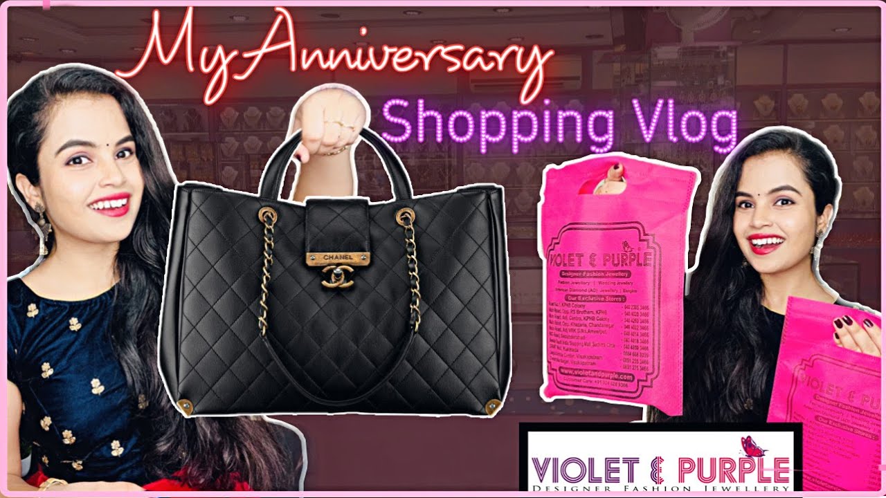 Wedding Anniversary Shopping VLOG || VIOLET & PURPLE || Divya Vlogs - YouTube