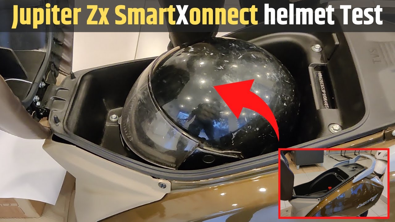 Tvs Jupiter Zx SmartXonnect helmet Test | Jupiter Zx SmartXonnect ...