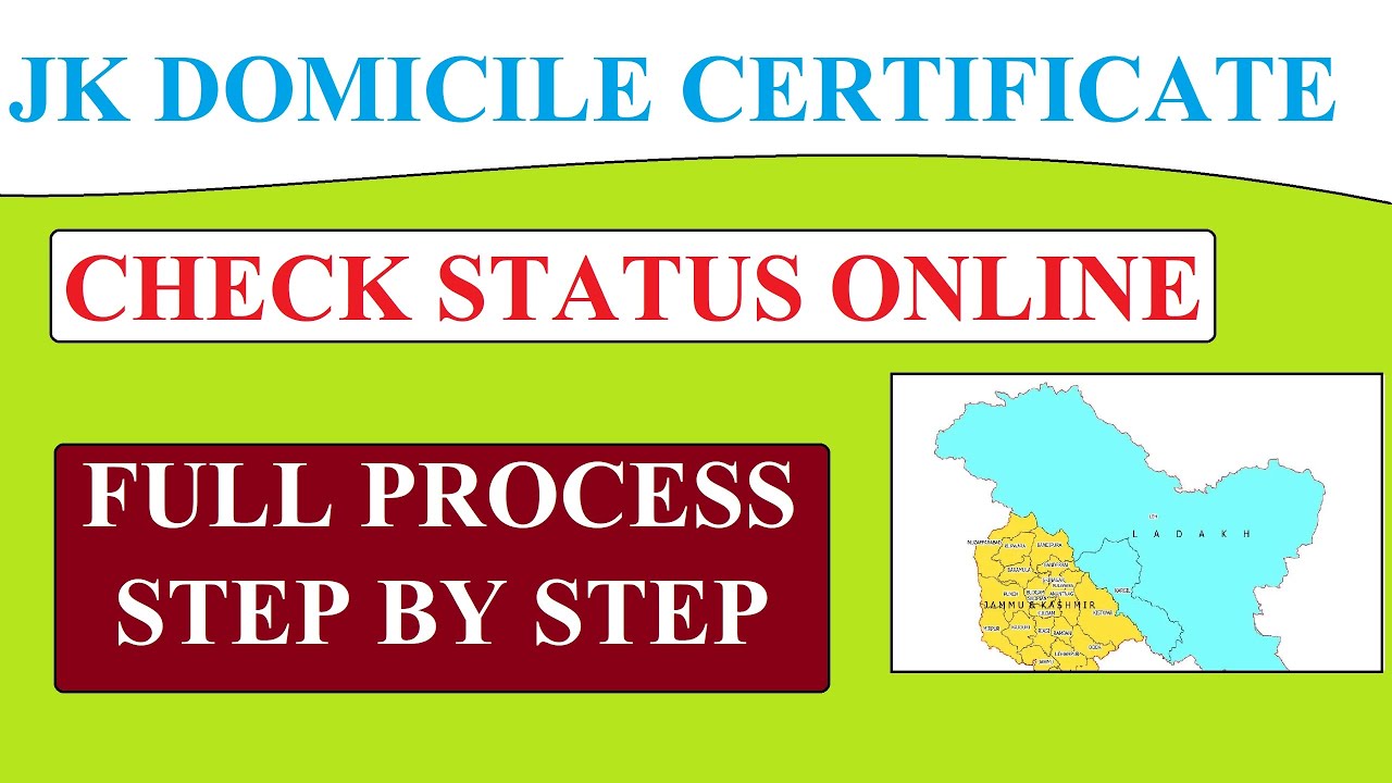How To Check Domicile Certificate Status Online In J&K | Apply JK ...