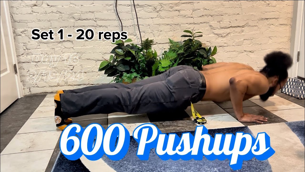 600 Pushups - day 16 of at least 400 - YouTube