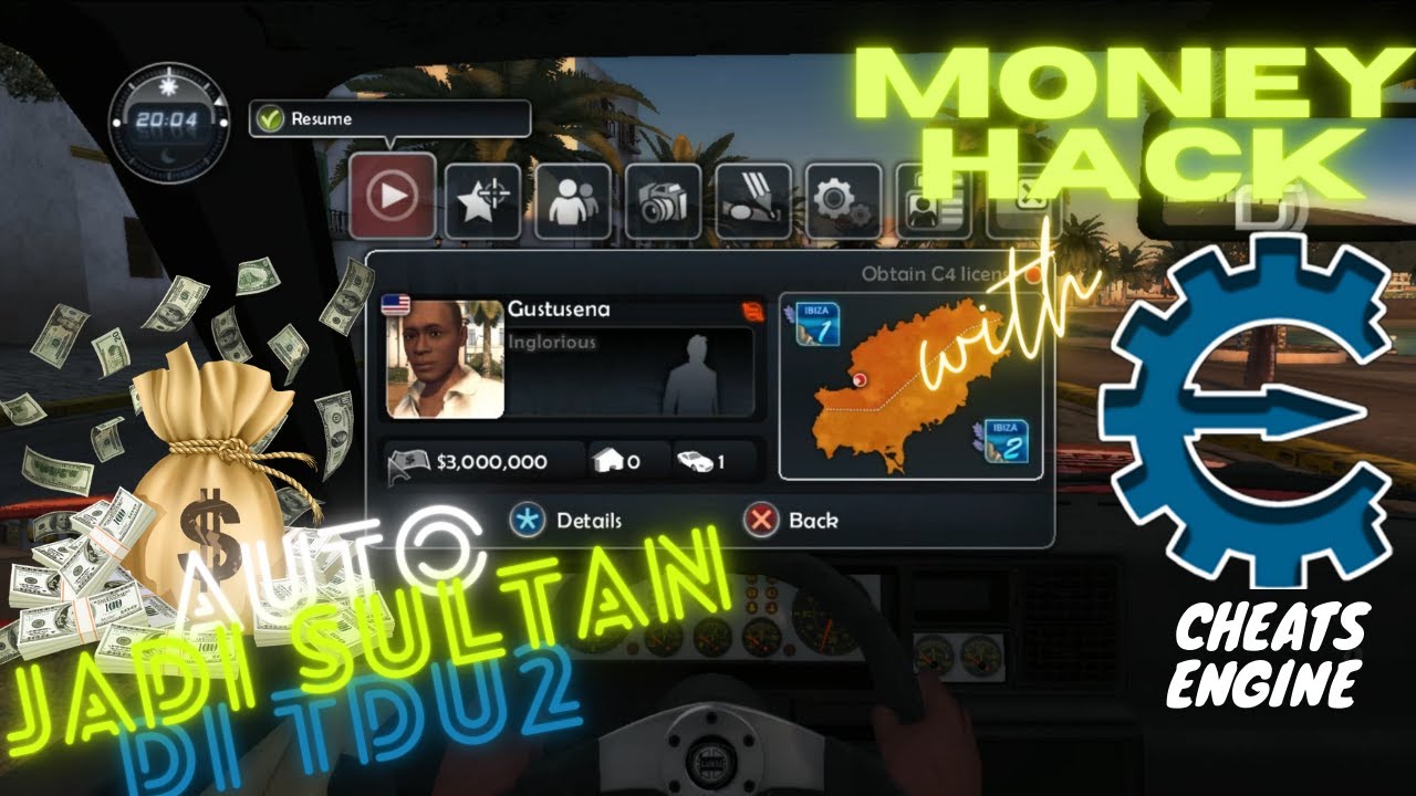 TEST DRIVE UNLIMITED 2 - HACKING MONEY ( Cheats Engine 7.2) - YouTube