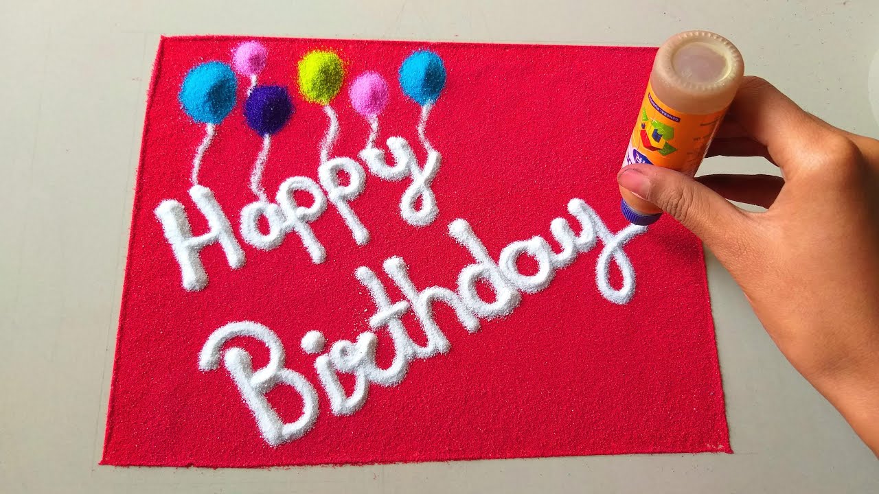 SMART TRICKS HAPPY BIRTHDAY RANGOLI HACKS FOR ANY OCCASION - YouTube