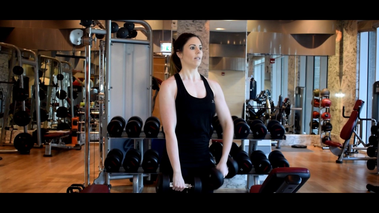 Exercise Library - Dumbbell upright row - Alternating - YouTube
