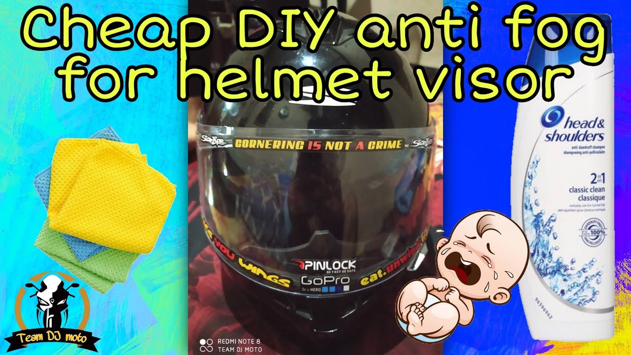 cheap diy anti fog solution for helmet visor - YouTube