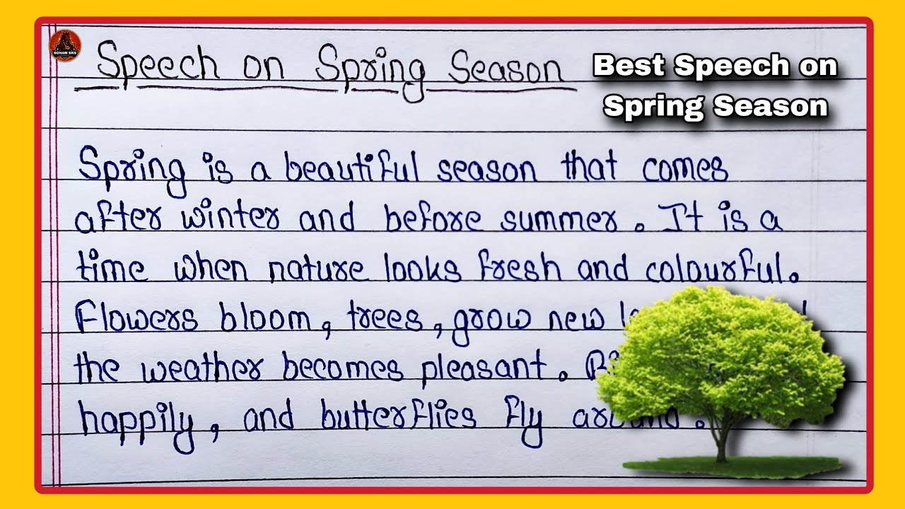 Easy speech on Spring Season | Essay on spring season in english ...