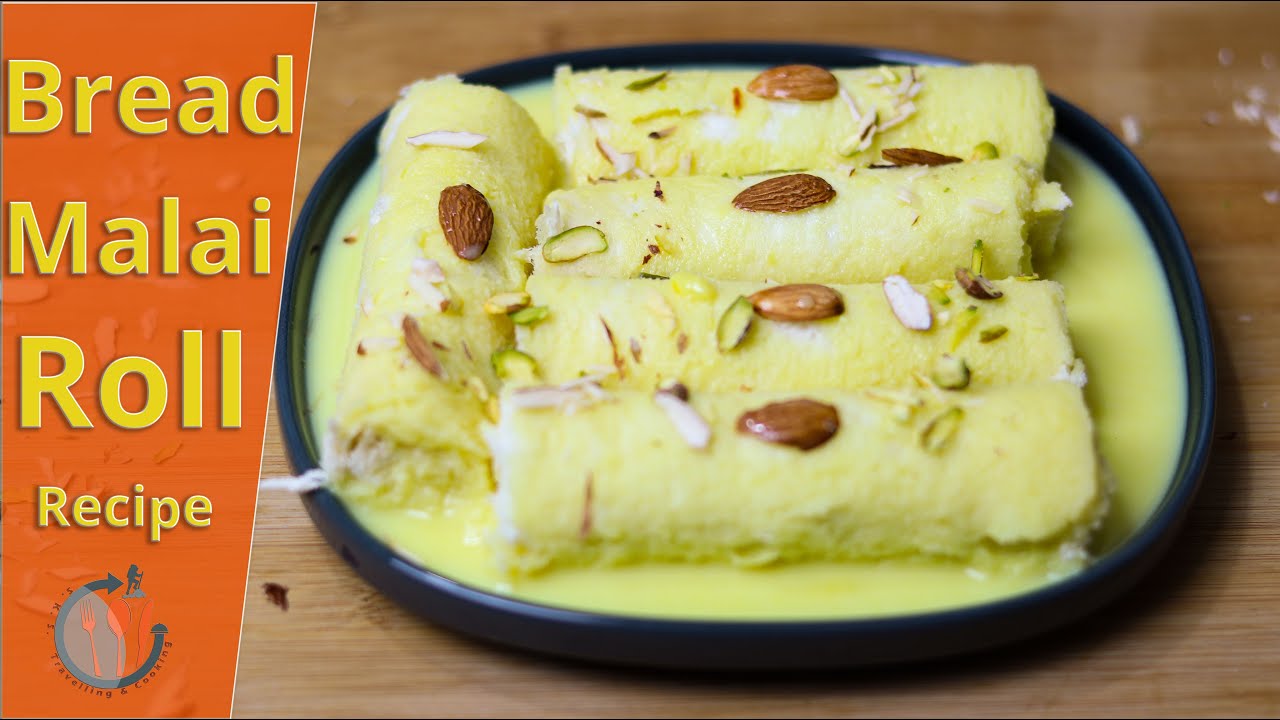 Bread Malai Roll | 10 minutes Dessert Easy Recipe | Bread Malai Roll ...