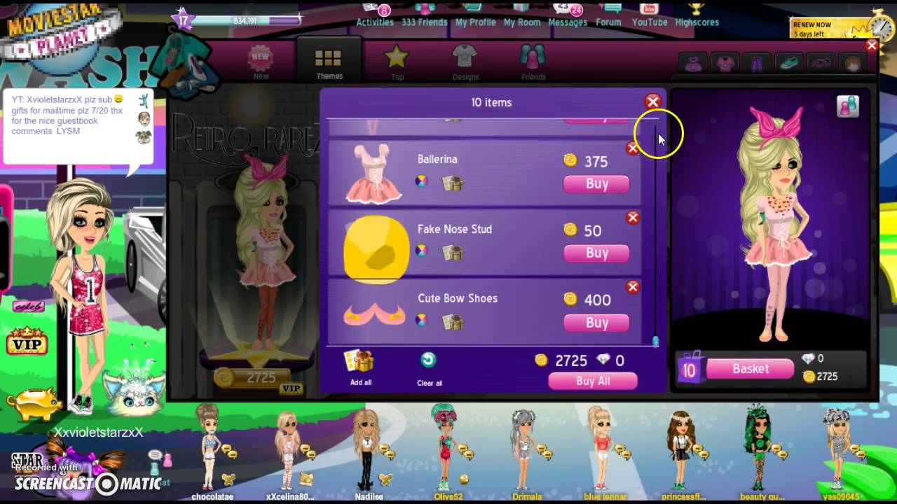 moviestarplanet {rare week?} 2015 | XxvioletstarzxX - YouTube