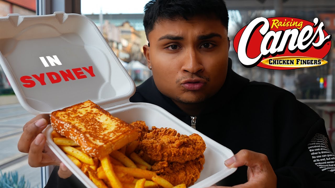 I Tried The Viral Raising Canes in SYDNEY - YouTube