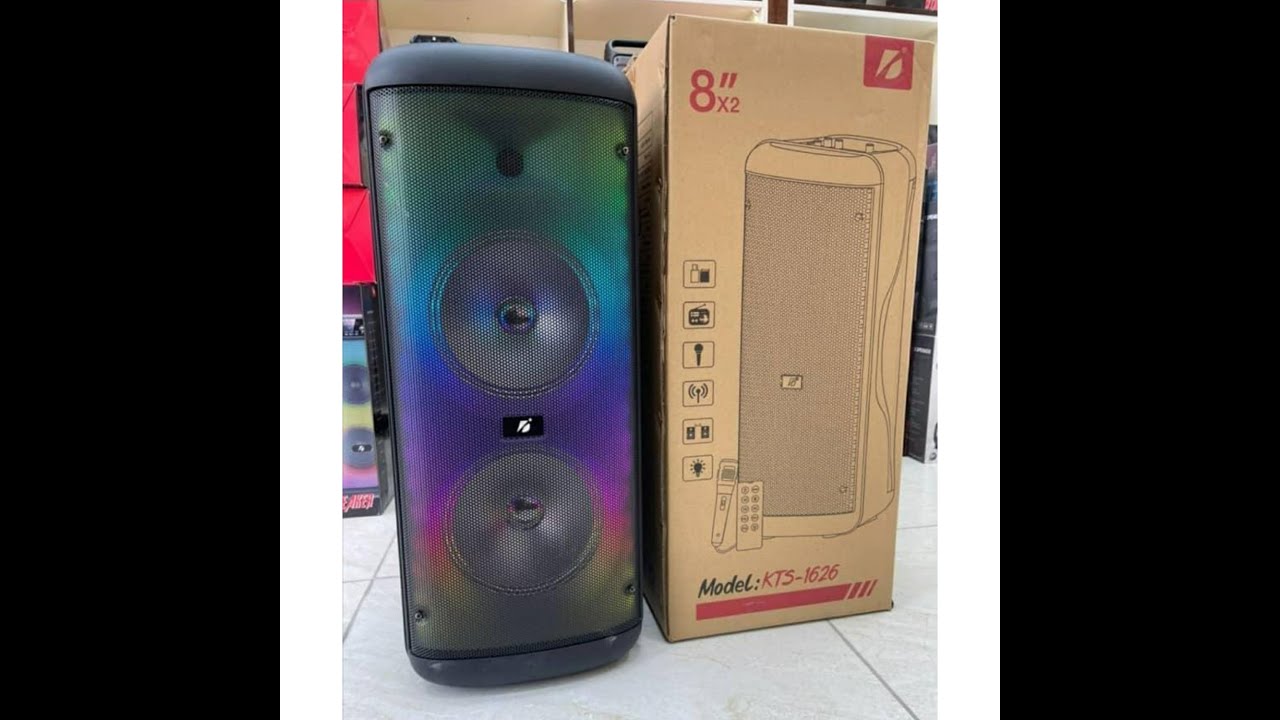 KTS-1626 Portable Wireless Bluetooth Speaker Party Box - YouTube