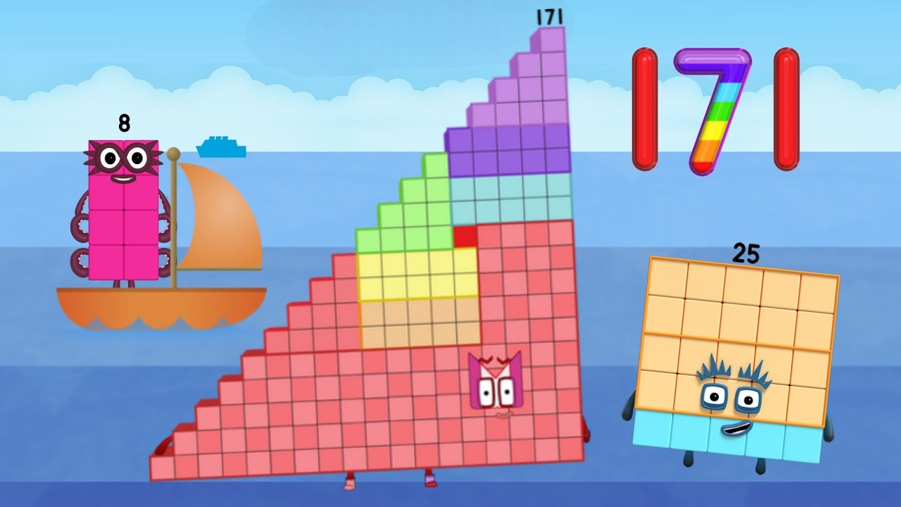 NUMBERBLOCKS WORLD : LEARN NUMBER 171 | COUNT BY FIVE FOR NUMBER 15, 20 ...