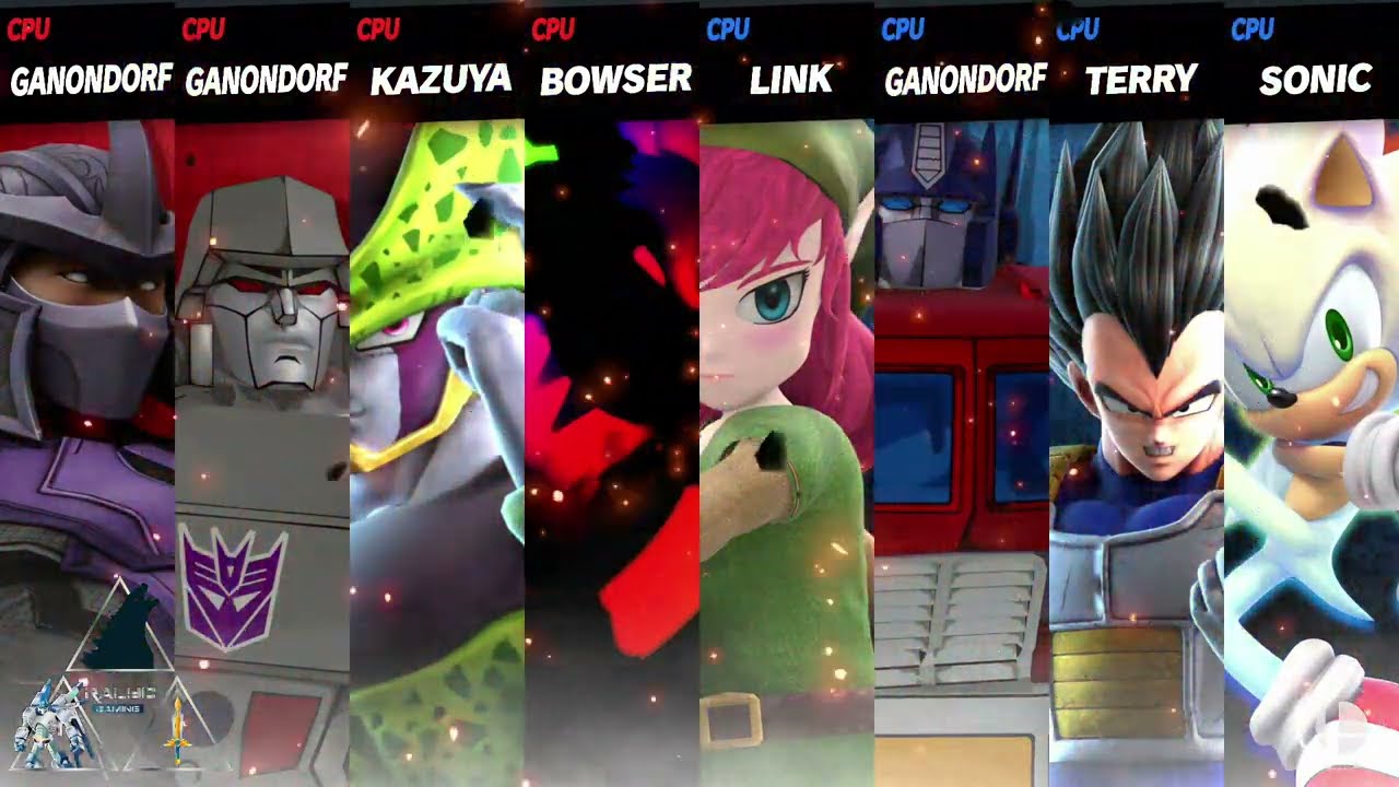 Shredder, Megatron, Cell and Fury Bowser vs Girl Link, Optimus Prime ...