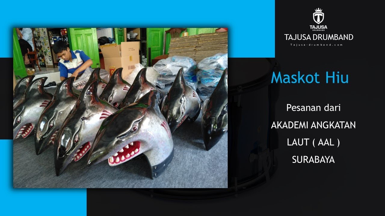 MASKOT IKAN HIU PESANAN DARI SURABAYA PRODUKSI TAJUSA DRUMBAND - YouTube