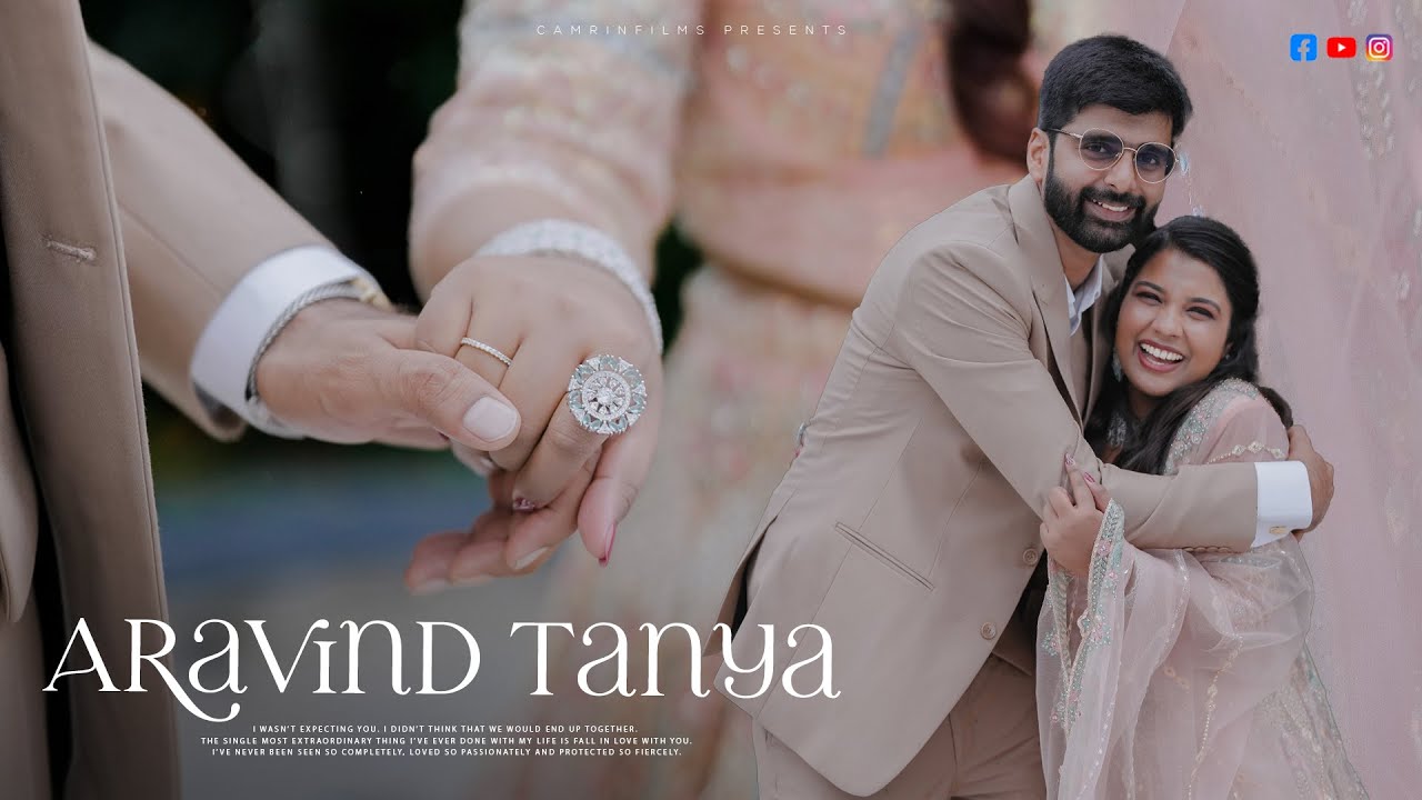 Aravind Tanya |The beautiful engagement Highlights|Camrinfilms - YouTube