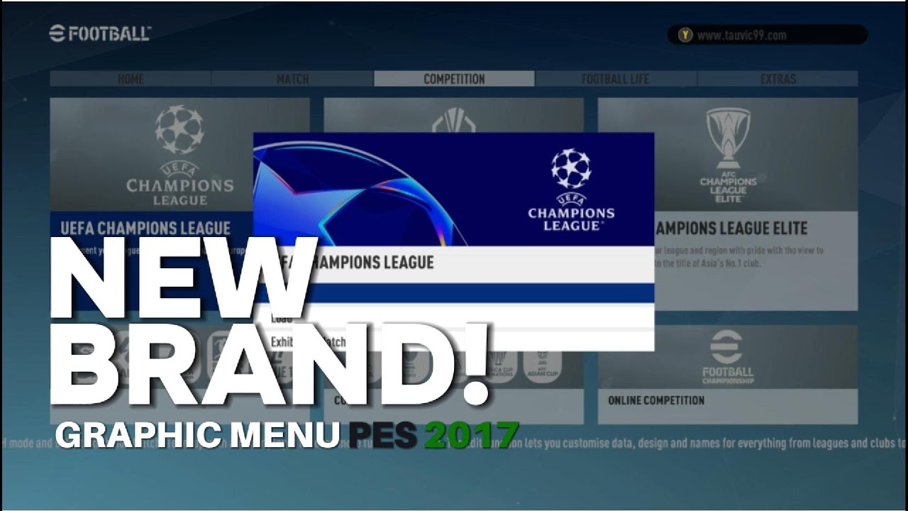GRAPHIC MENU PES 2017 - Konami-Style Minimalist Redesign (Limited ...