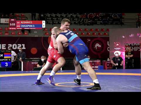 1/2 GR - 130 kg: D. ALISHAHI (SUI) v. D. OVASAPYAN (ARM)