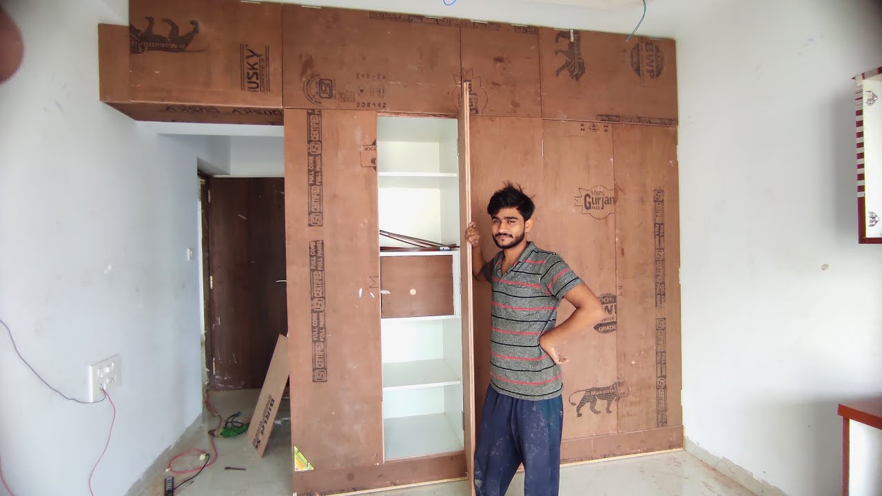 Simple and best swing door wardrobe design | 5 palla wardrobe with loft ...