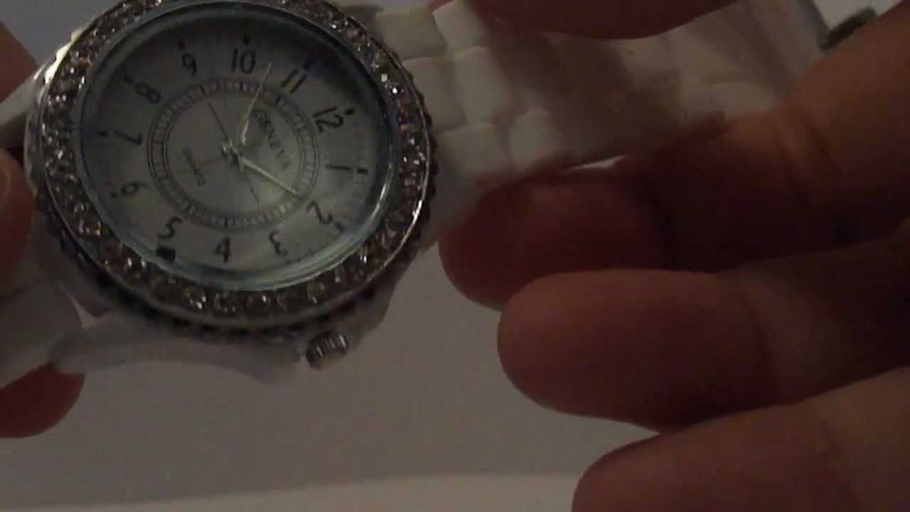 Geneva Diamond Ladies Quartz Watch - YouTube