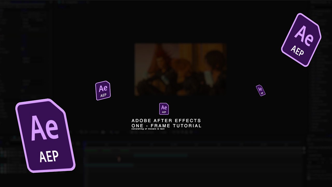 Adobe After Effects One Frame Tutorial - YouTube