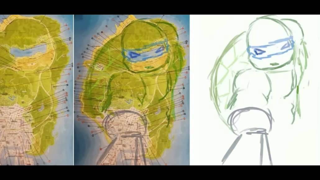 GTAV map ninja turtle leonardo - YouTube