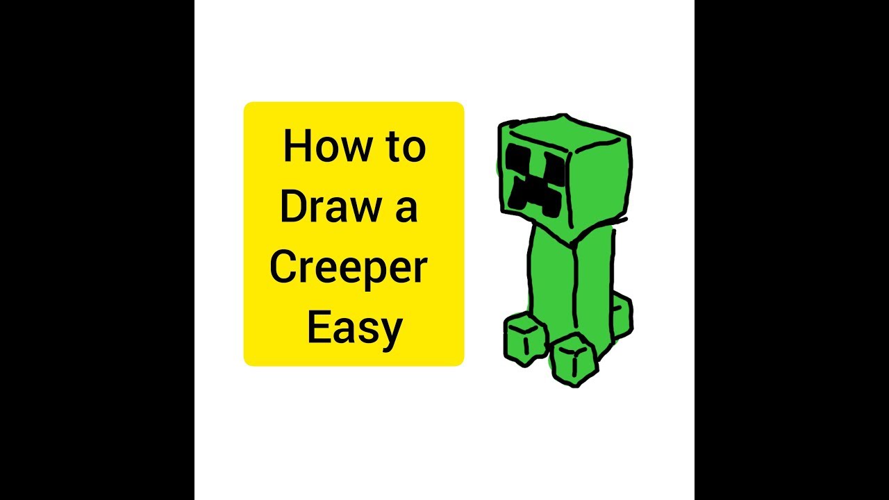 How to draw a creeper easy - YouTube