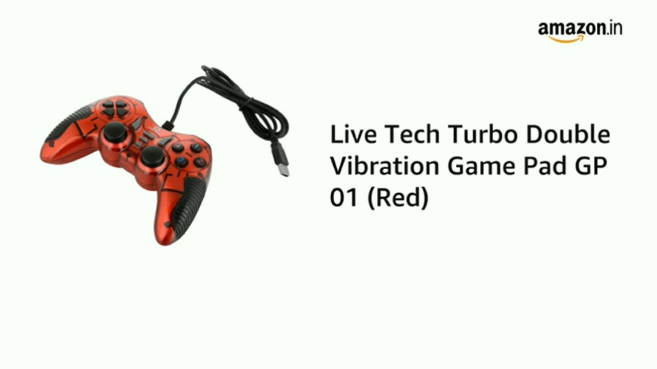 Live Tech GP01 Turbo Double Vibration Wired Gamepad (Red) - YouTube