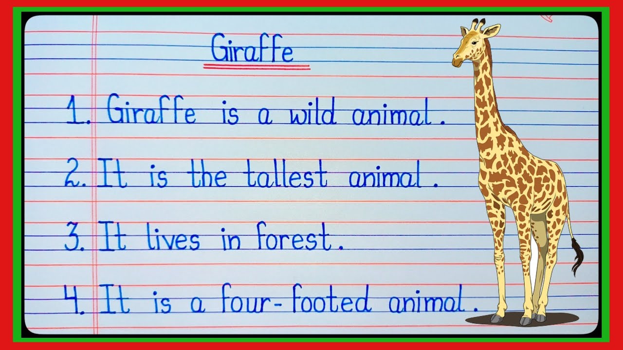 10 lines on Giraffe in english/ Essay on Giraffe in english/Giraffe ...