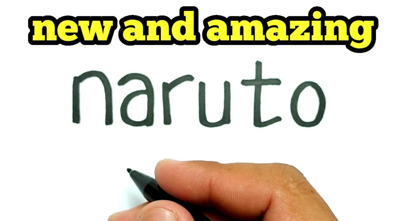 How to turn words NARUTO into cartoon for kids - LET'S DRAW