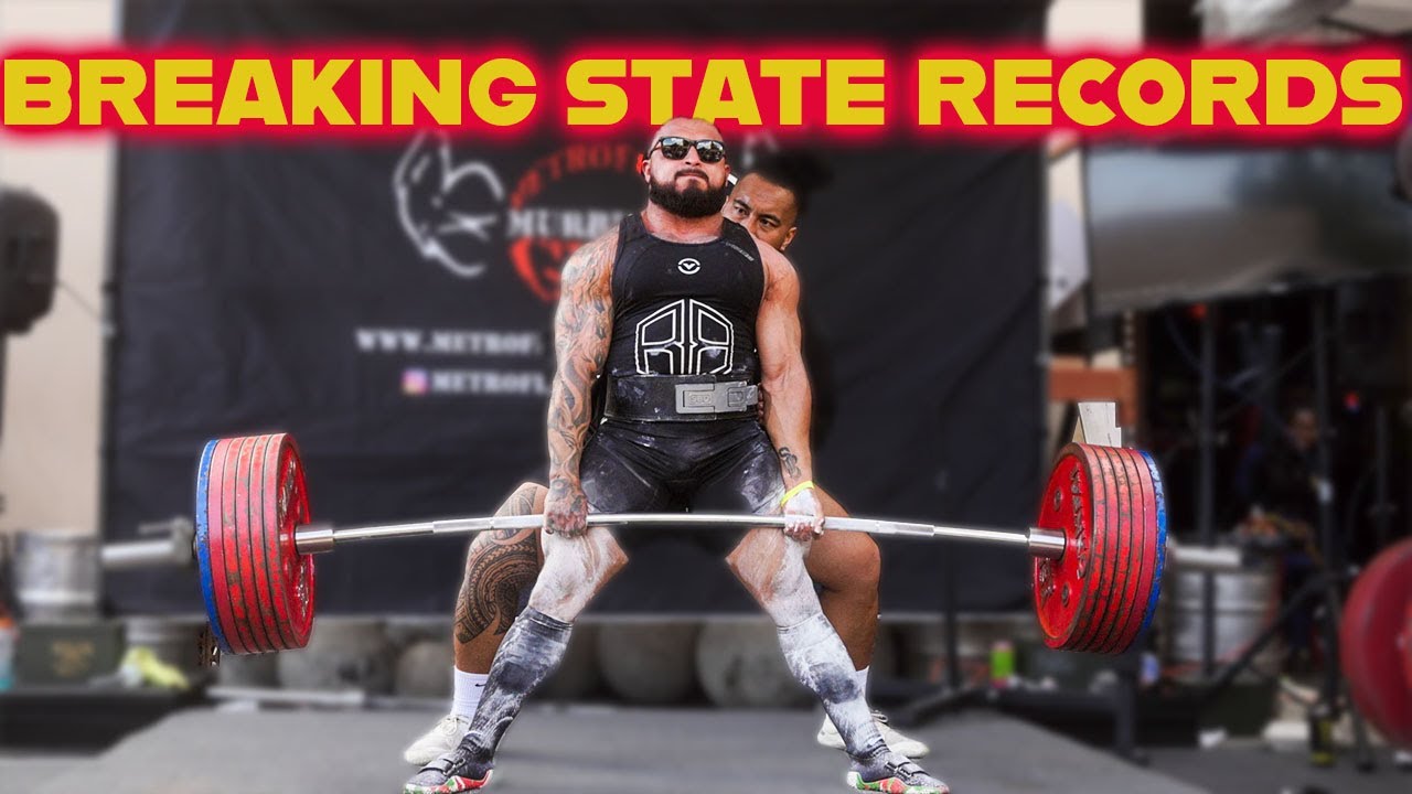 PITBULL TORRES ATTEMPTS TO BREAK POWERLIFTING STATE RECORDS - YouTube