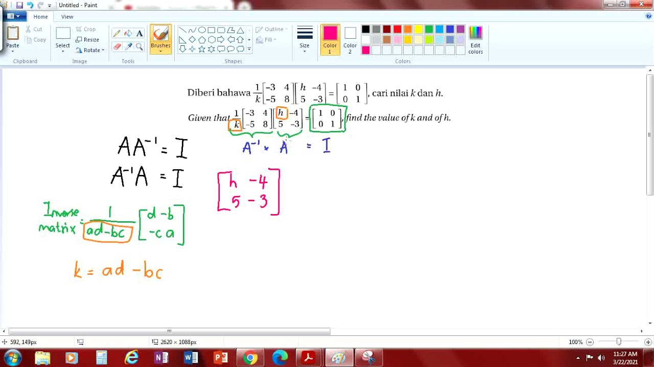 SOLVING PROBLEMS INVOLVING IDENTITY MATRICES FORM 5 KSSM MATHEMATICS ...