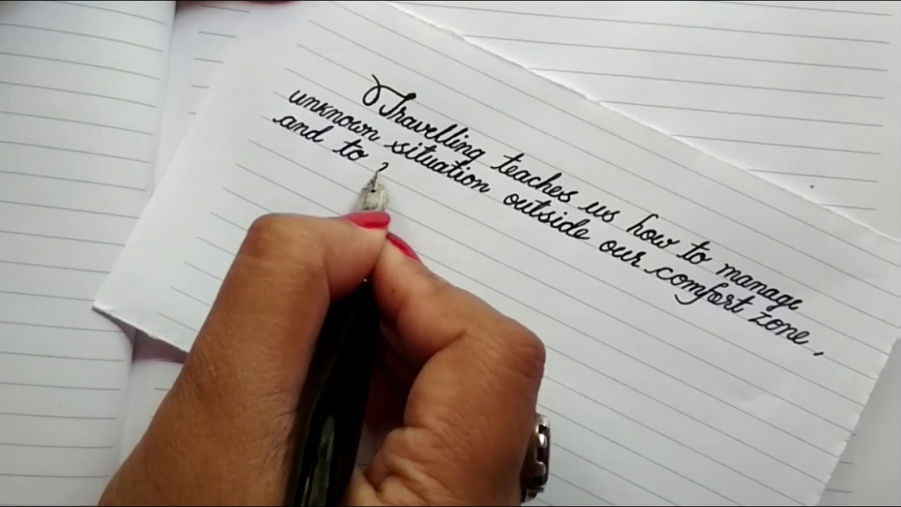 Small sizes of cursive handwriting ♠ How to grow interest in Travelling ...