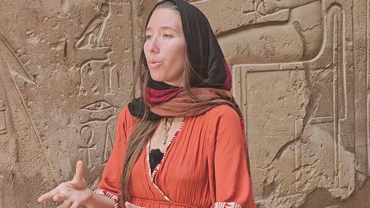 Singing in the Luxor Temple, Egypt Vocal Sound Healing Song Weaving ...