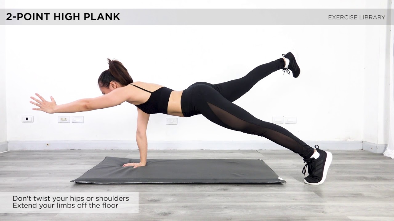 2-POINT HIGH PLANK - YouTube
