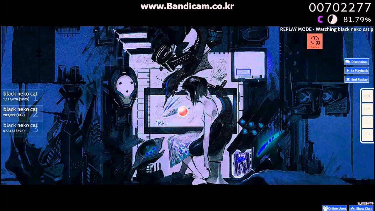 Osu black neko cat sick +dt - YouTube