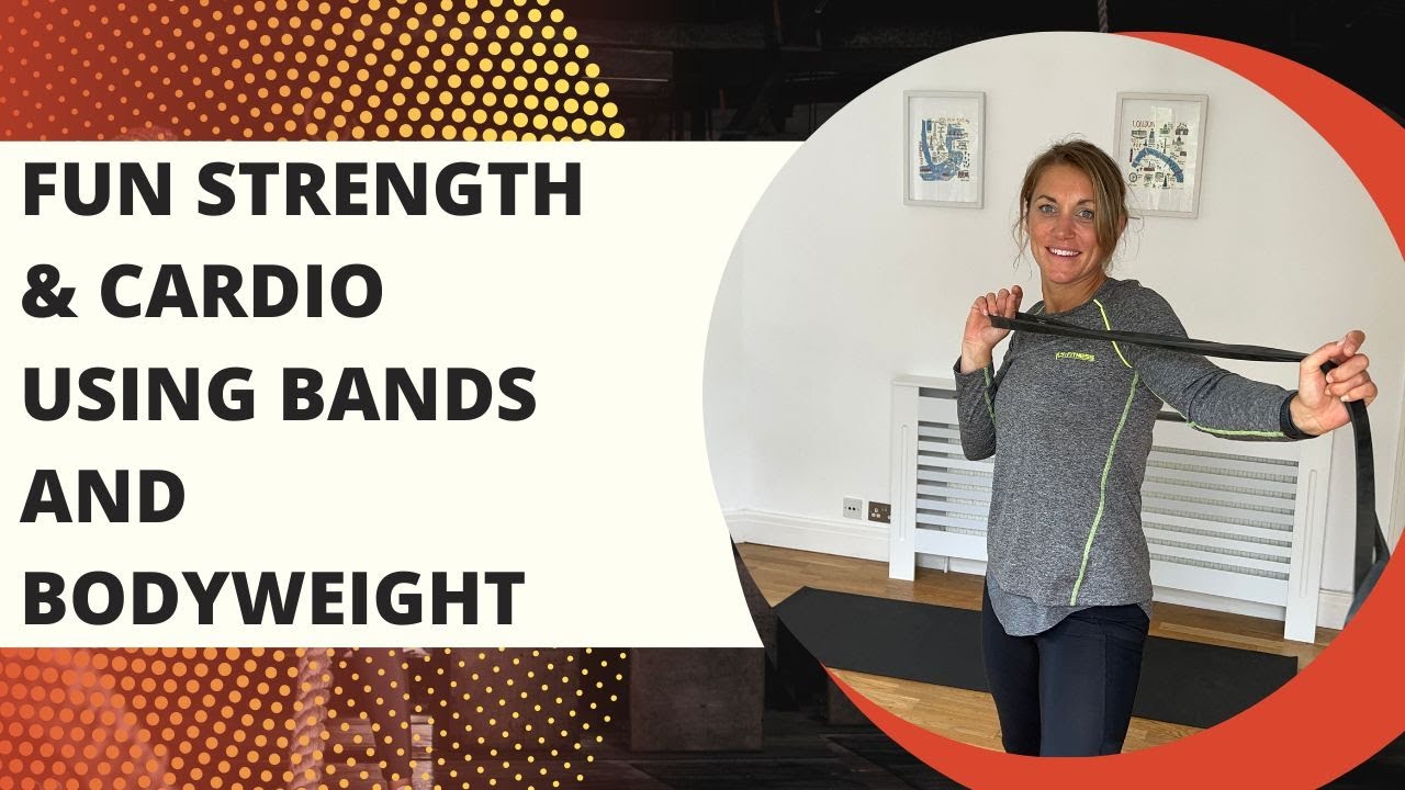 Fun Strength and Cardio Workout Using Bands and Bodyweight - YouTube