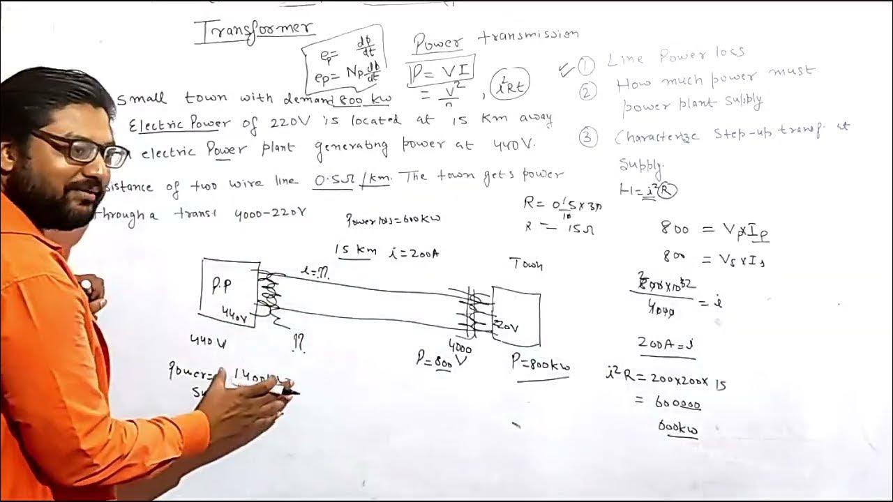 transformer numerical step up transformer ncert sample problem - YouTube