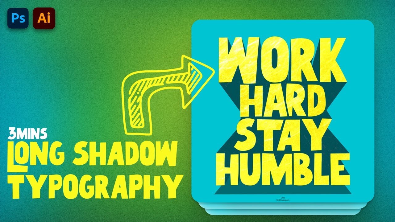 Unleash your creativity: Long Shadow typography made easy in ...