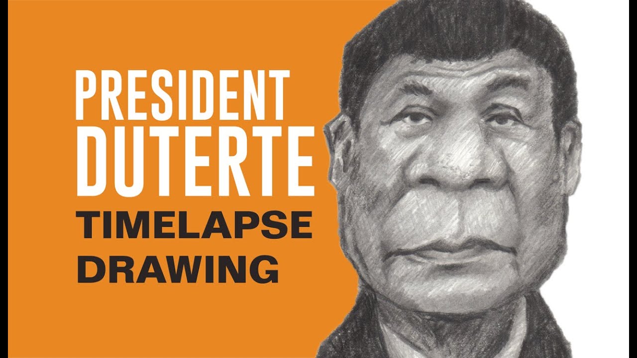 Drawing caricature of President Duterte - YouTube
