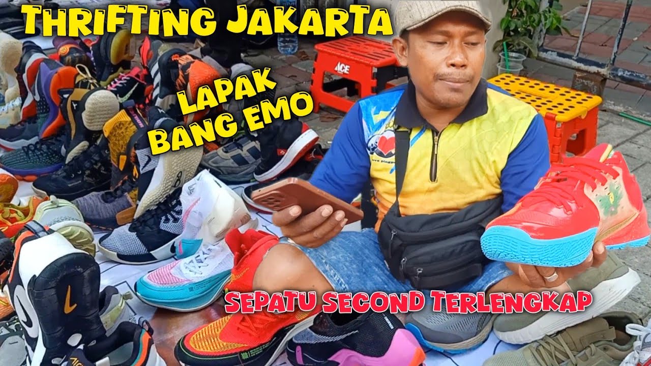 SETOK BARU-Sepatu Second Keren" Banget Di Lapak Bang Emo‼️Pasar Loak ...