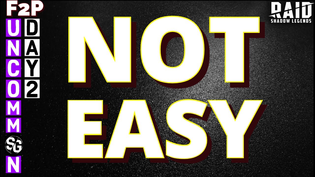 Uncommon series day 2 RAID SHADOW LEGENDS F2P Series UncommonStew - YouTube