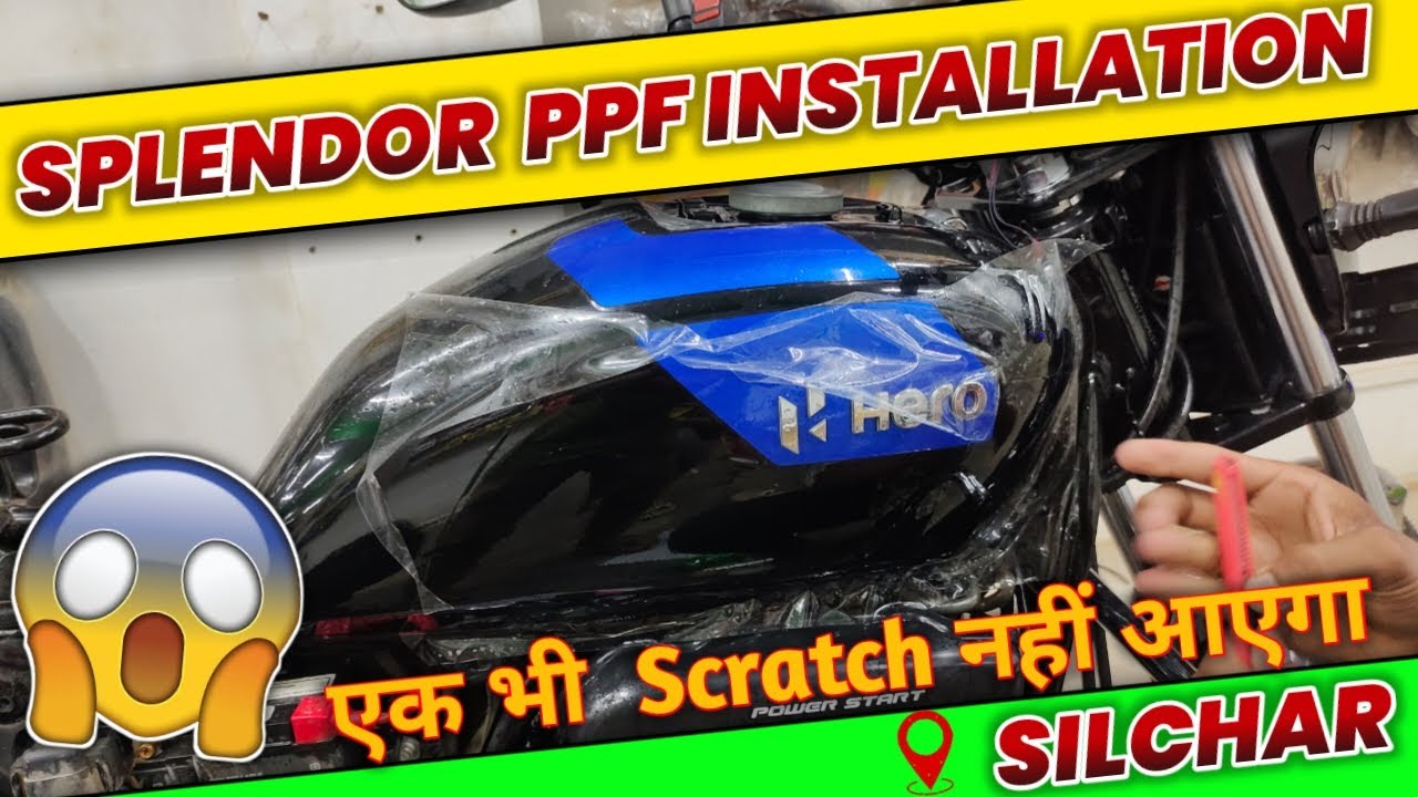 Hero Splendor Ppf Installation | Bike PPF Installation Full Video.Anti ...