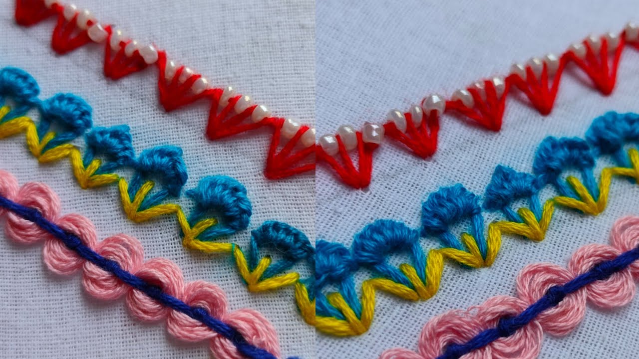 Wow, excellent border stitching designs for everything || my dream ...