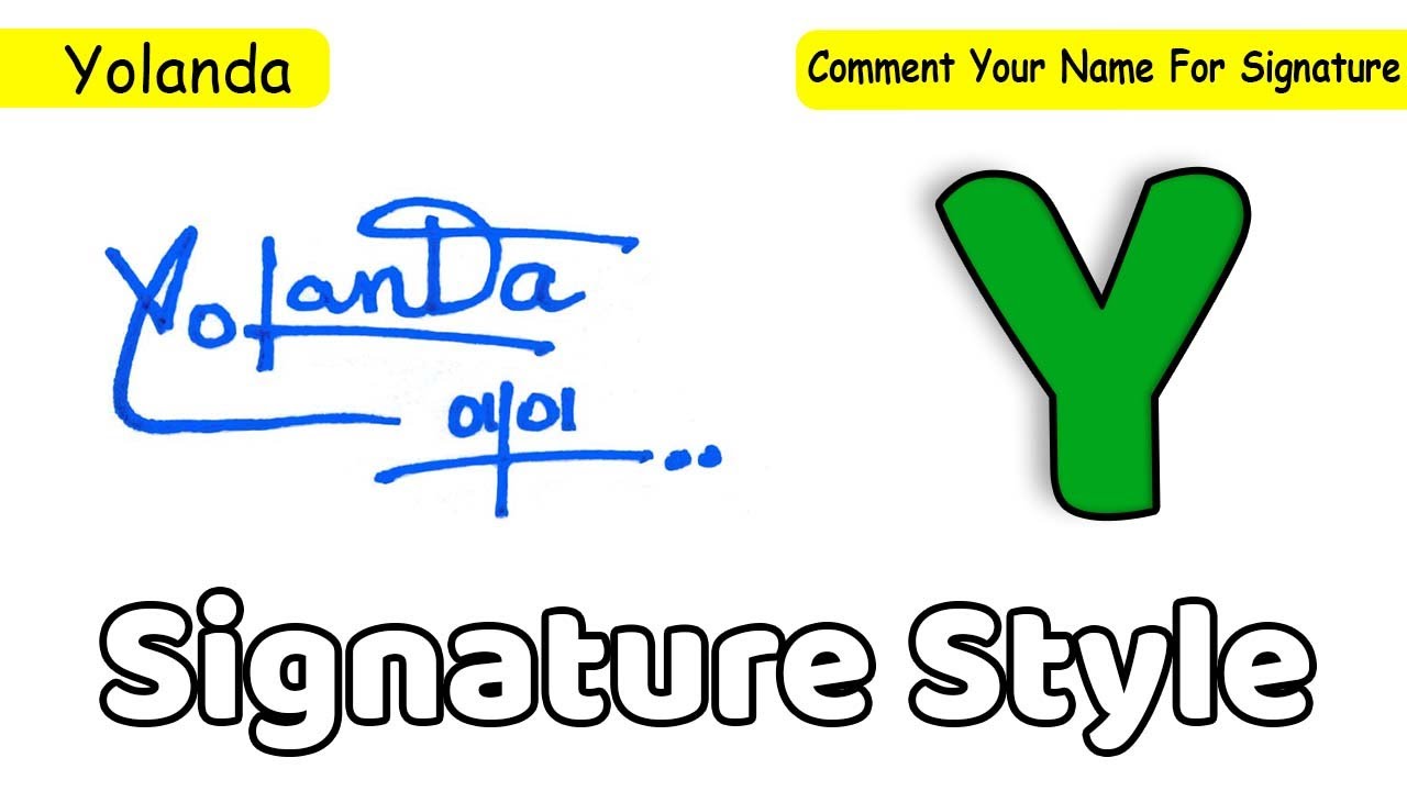 ️ Yolanda Name Signature Style Request Done - YouTube