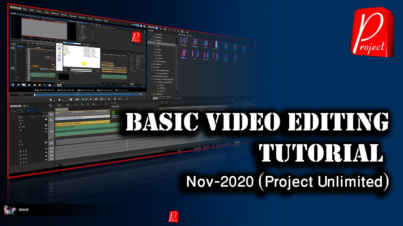 Basic Video Editing Tutorial _ Nov-2020 (Project Unlimited) - YouTube