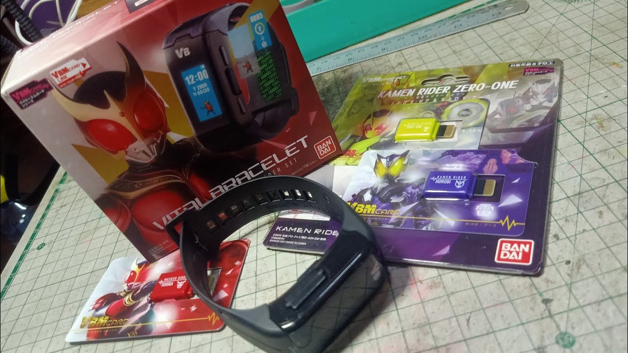 รีวิว:Vital Bracelet Characters Kamen rider+VBM card set KUUGA,ZERO-ONE ...