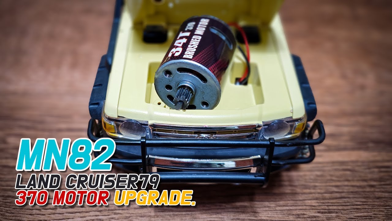 "Mn82 RC Land Cruiser 79 370motor upgrade./RC 랜드크루져 370모터 업그레이드하기 ...