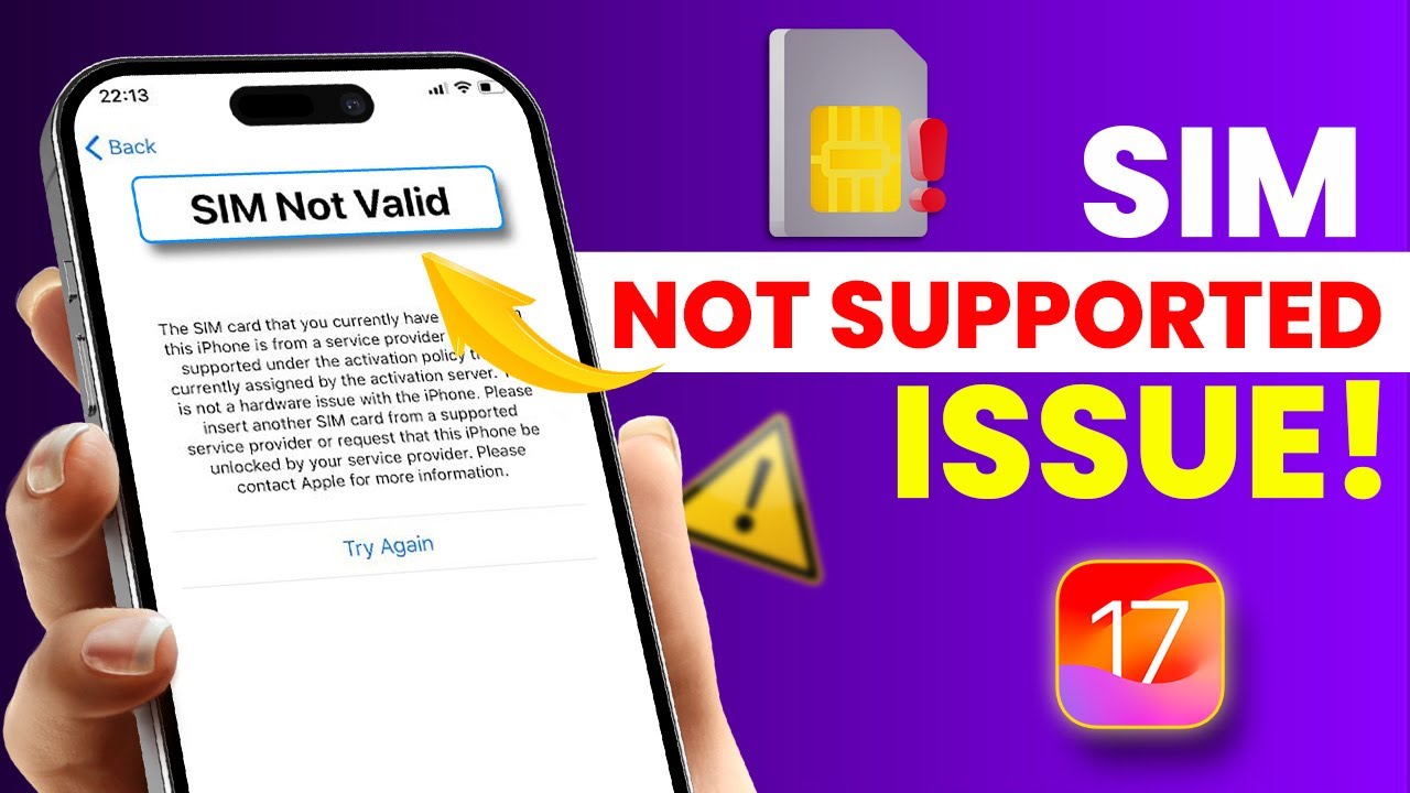 How to Fix SIM Not Supported Issue on iPhone After The iOS 17 Update ...