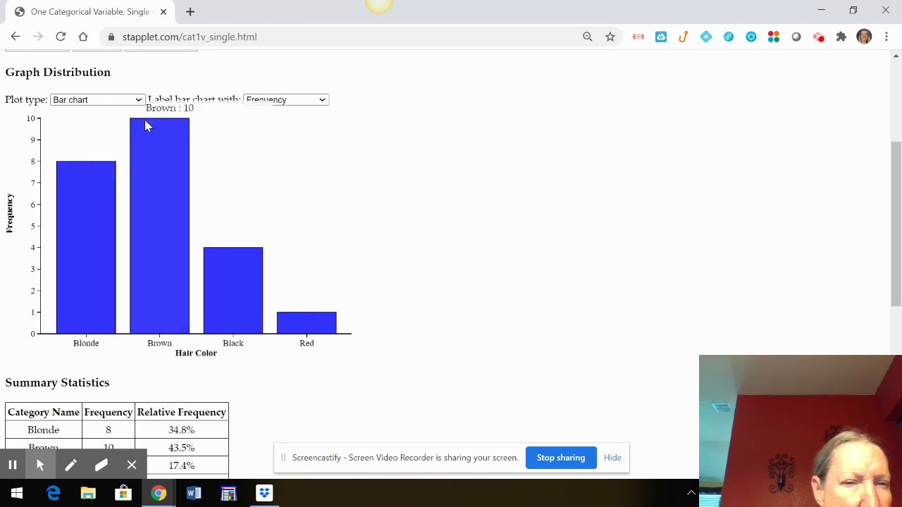 Categorical Graphs 1 Variable with Stapplet - YouTube