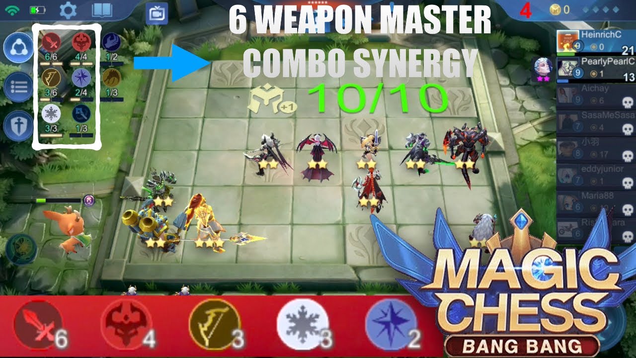 MAGIC CHESS WEAPON MASTER COMBO ! EASY WIN TO MYTHIC ! | Mobile Legends ...